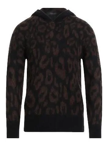 MESSAGERIE Sweater With Leopard Print - Brown