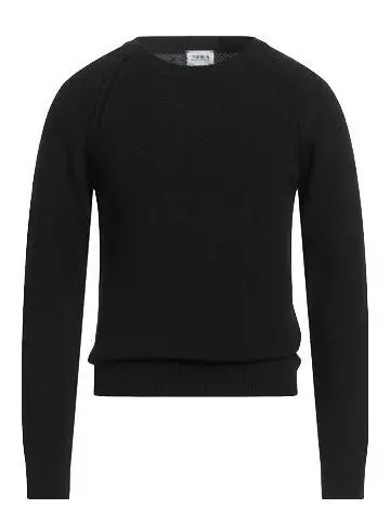 BERNA Knitted Crewneck Sweater - Black