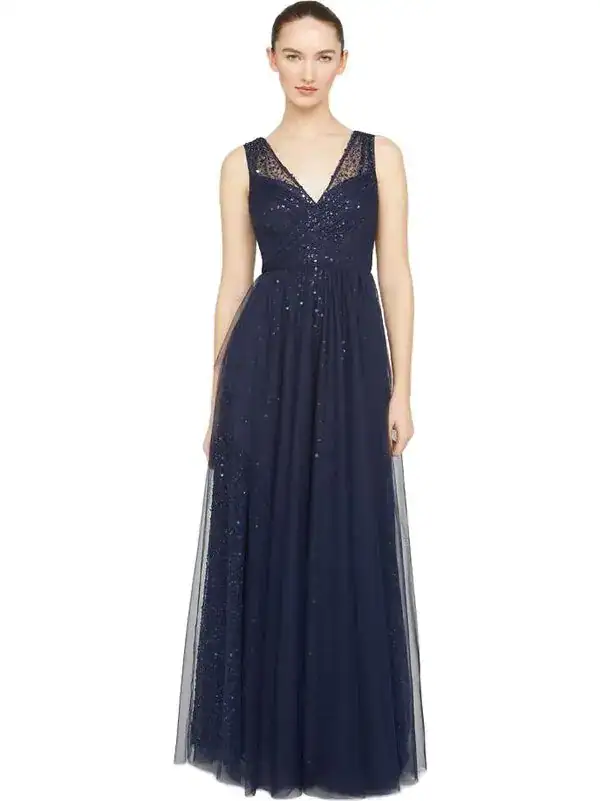 theia evening dresses Jude One Shoulder Beaded Gown main image 1