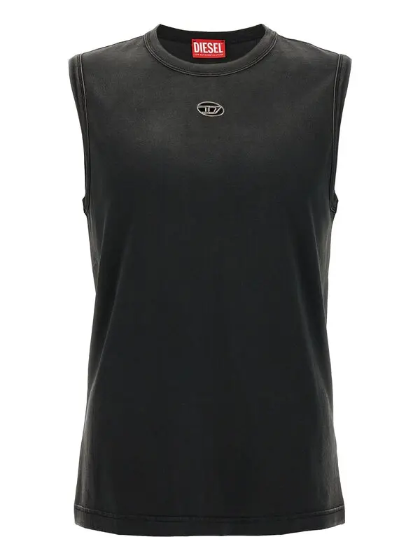 Diesel Cotton Jersey Top - Black