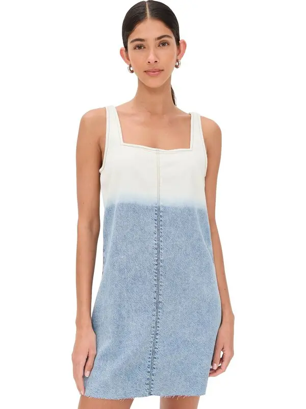 Rag & Bone Featherweight Jayde Denim Mini Dress - Bleached Stripe