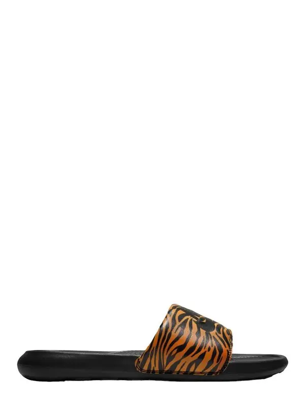 Nike Victori One Cheetah Print Slides - Black