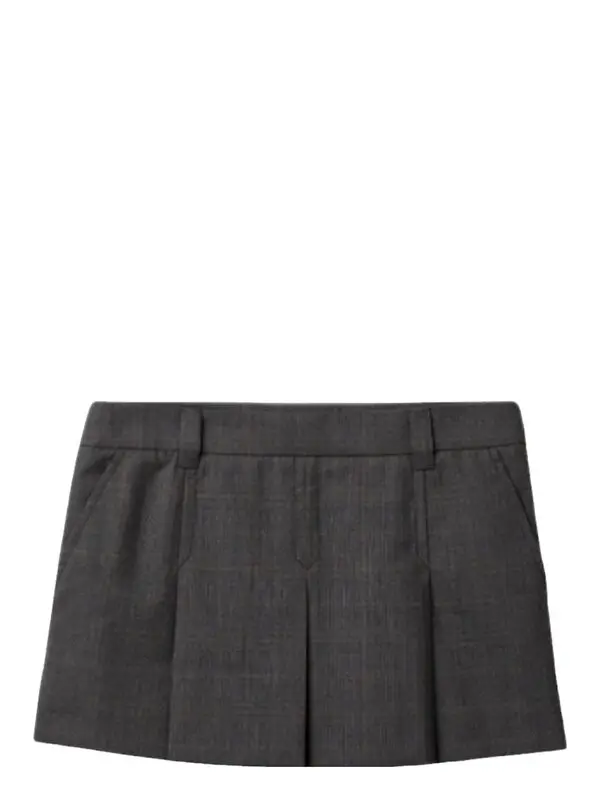 Miu Miu Tartan Print Mini Skirt - Ardesia
