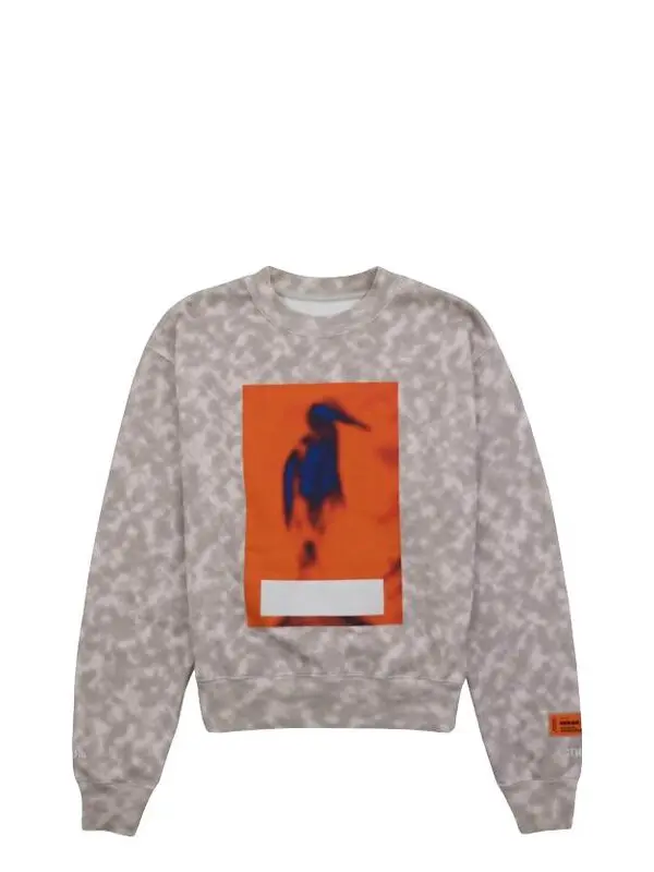 Heron Preston Censored Heron Crewneck Sweatshirt - Beige Orange