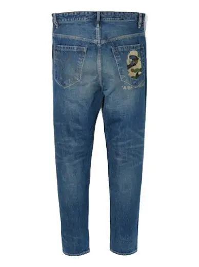 BAPE Tapered Denim Pants - Blue/indigo