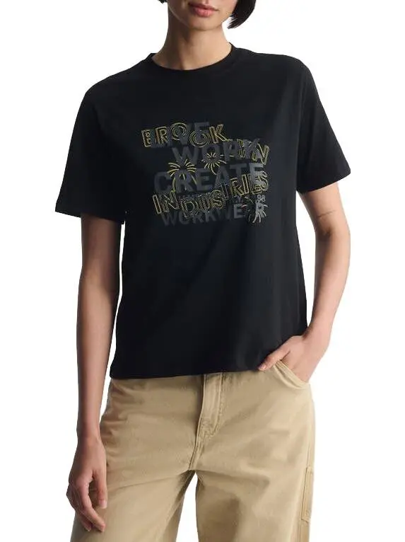 Brooklyn Industries Cotton Graphic T-shirt - Black