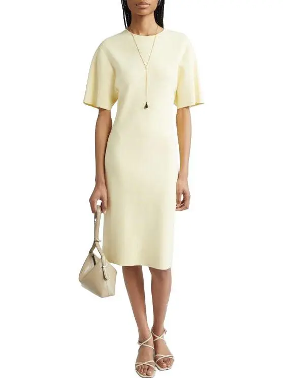 TOTÊME Compact Jersey T-shirt Dress - Straw