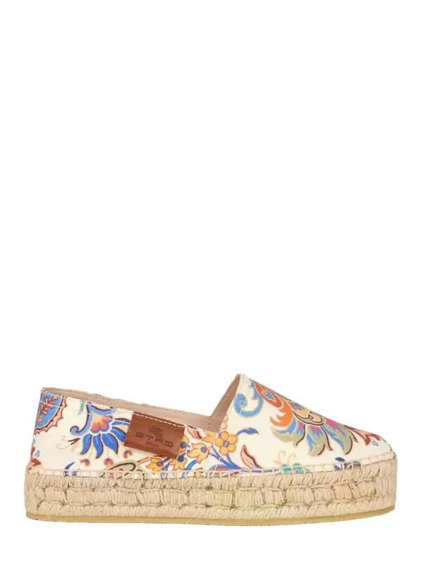 Etro Printed Espadrilles - White