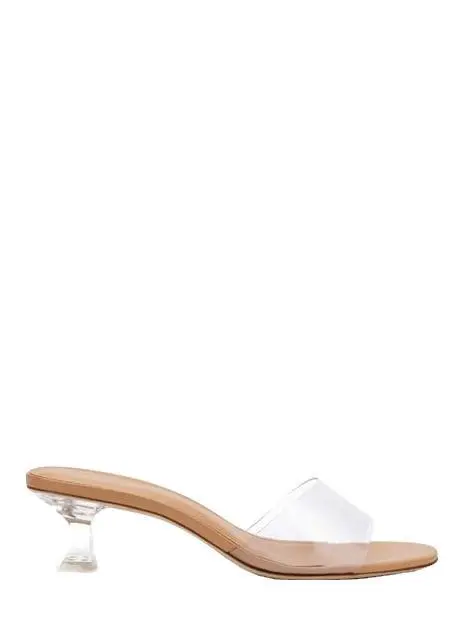 Larroude Vivi Lucite Mule - Tan