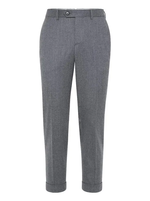 Brunello Cucinelli Italian Fit Trousers - Medium Grey