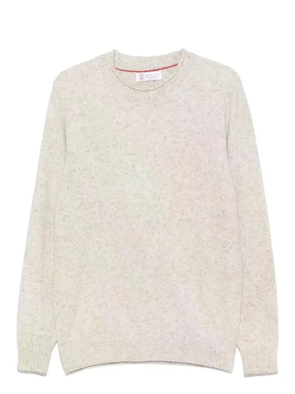 Brunello Cucinelli Mélange-effect Jumper - Grey