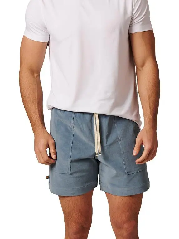 LEISURE LAB Patch Pocket Corduroy Shorts - Celeste