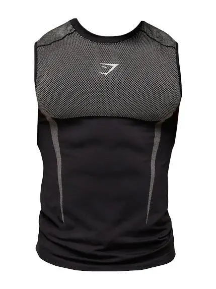 GYMSHARK Onyx 5.0 Tank - Black/light Grey