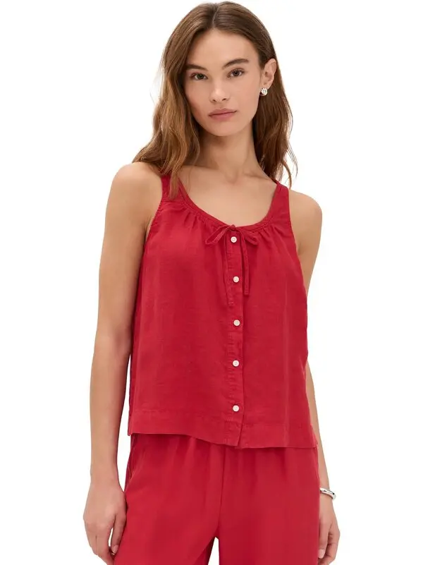 ALEX MILL Linen Cami - Crimson