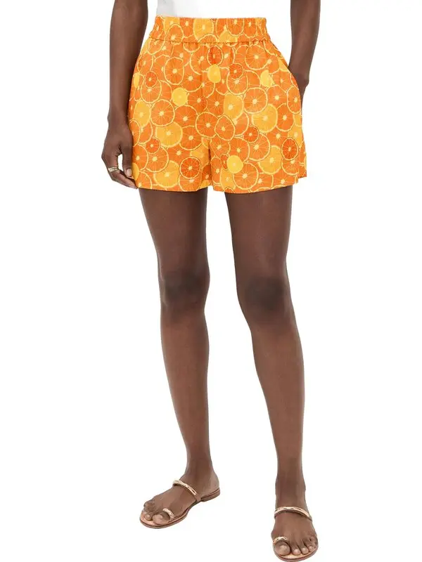 NEVER FULLY DRESSED Elissa Printed Shorts - Orange