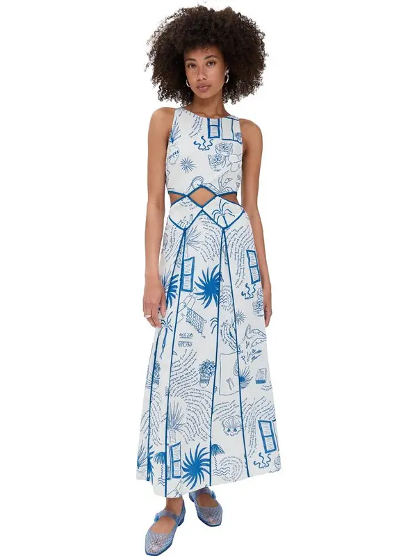 NEVER FULLY DRESSED Palma Esme Maxi Dress - Cream