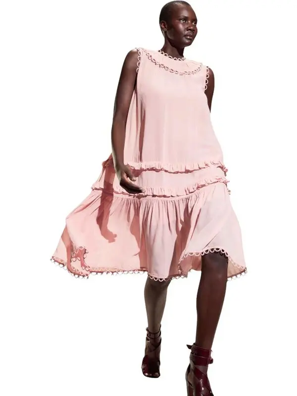 Cynthia Rowley Annabelle Sleeveless Midi Dress - Mauve