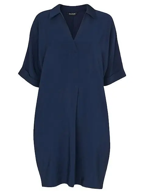Whistles Woven Mini Dress - Navy