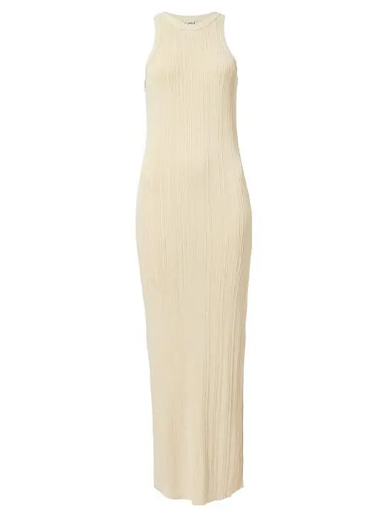 TOTÊME Seamless Ribbed Knitted Maxi Dress - Oyster