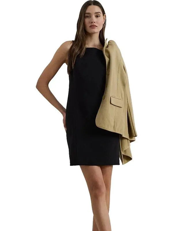 Ralph Lauren Stretch Crepe Sleeveless Dress - Black