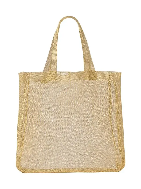 THE ROW Imogen Mini Tote Bag In Brass Mesh - Gold