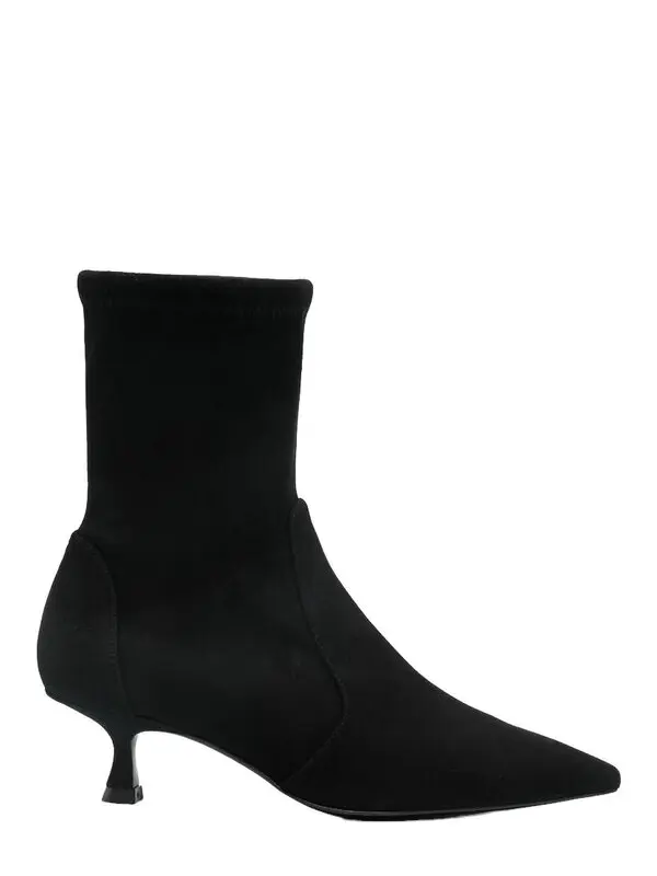STUART WEITZMAN Calf Suede Panelled Boots - Black