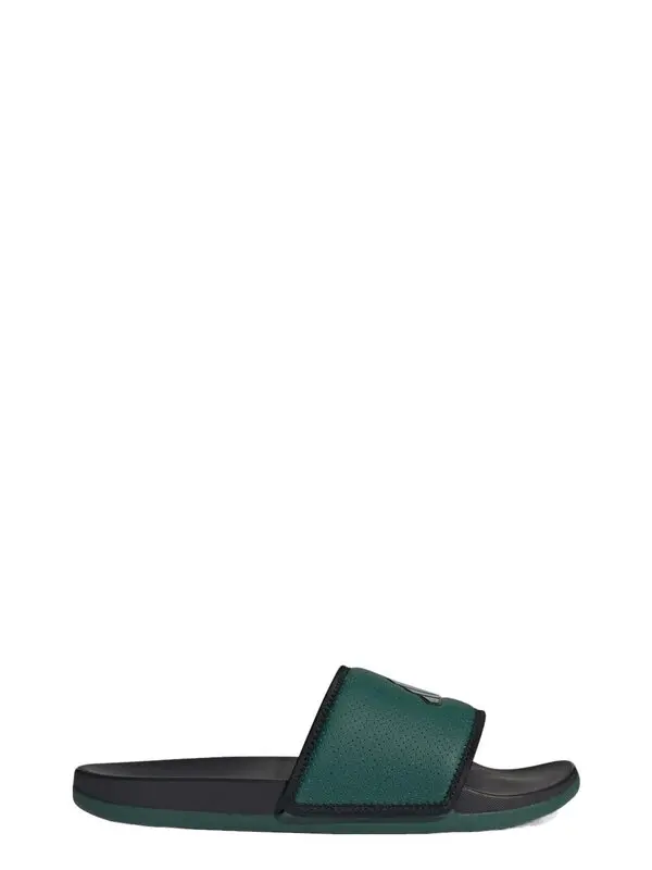 Adidas Adilette Comfort Slides - Collegiate Green / Collegiate Green / Core Black