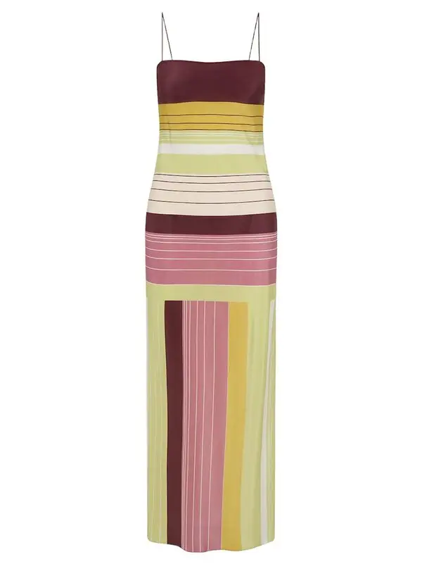Sir The Label Fontana Silk Slip Dress - Elisa Stripe