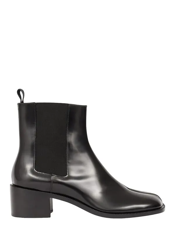 MAISON MARGIELA Tabi City Leather Split-toe Chelsea Boots - Black