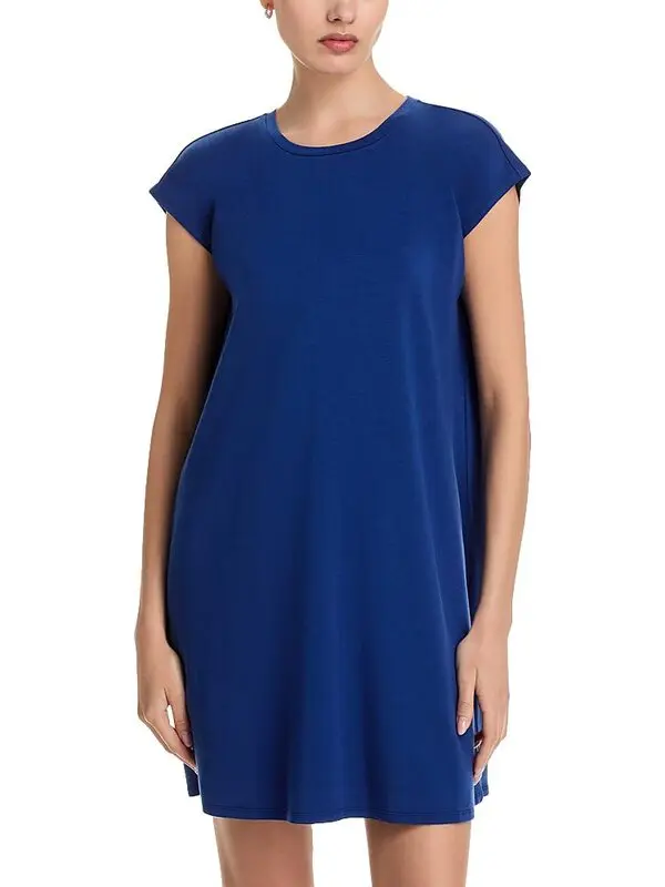 Eileen Fisher Crinkled Jersey Crewneck Top - Deep Dive