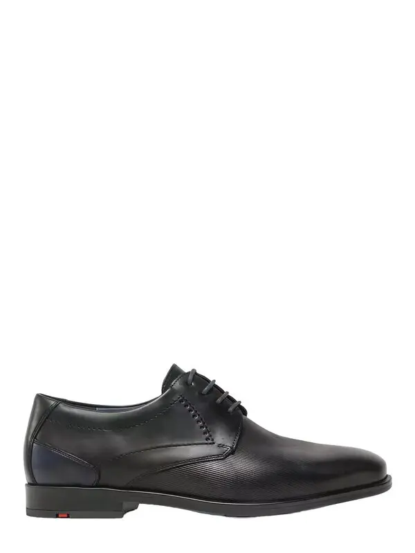 Lloyd Kalmat Textured Leather Derby Shoes - Black