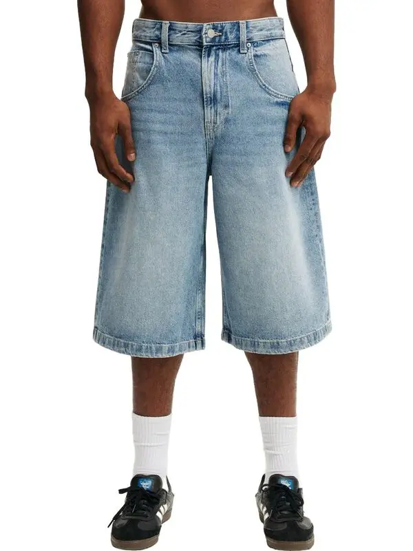 COTTON ON Y2k Super Wide Jort - Solace Blue