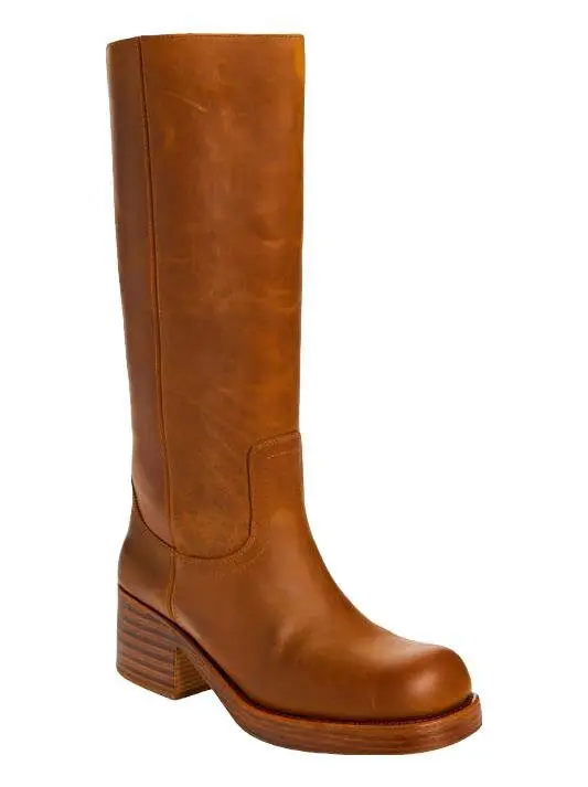 Jeffrey Campbell Reflect Platform Boot - Tan Distressed