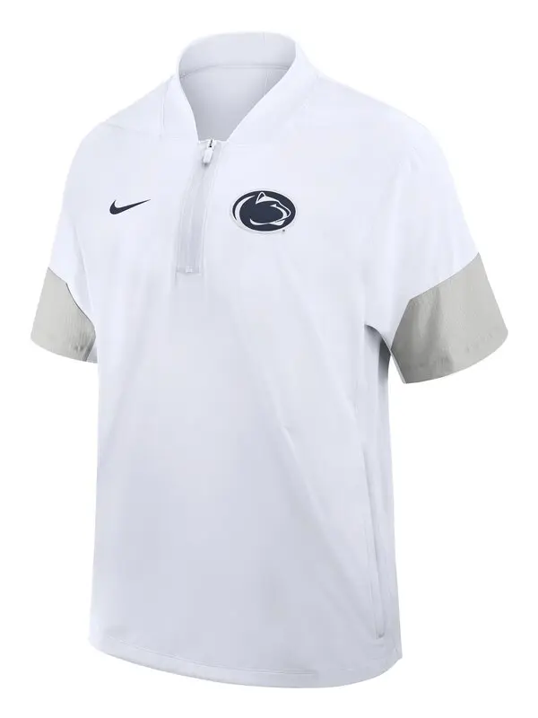 Nike Penn State Sideline Coach 1/2-zip Short-sleeve Jacket - White