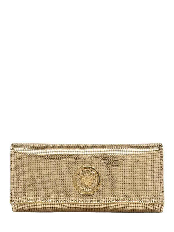 Versace La Medusa Metal Clutch Bag - Gold