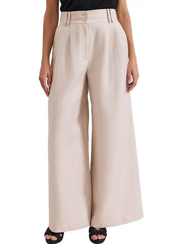 PHASE EIGHT Amble Wide Leg Trousers - Neutral