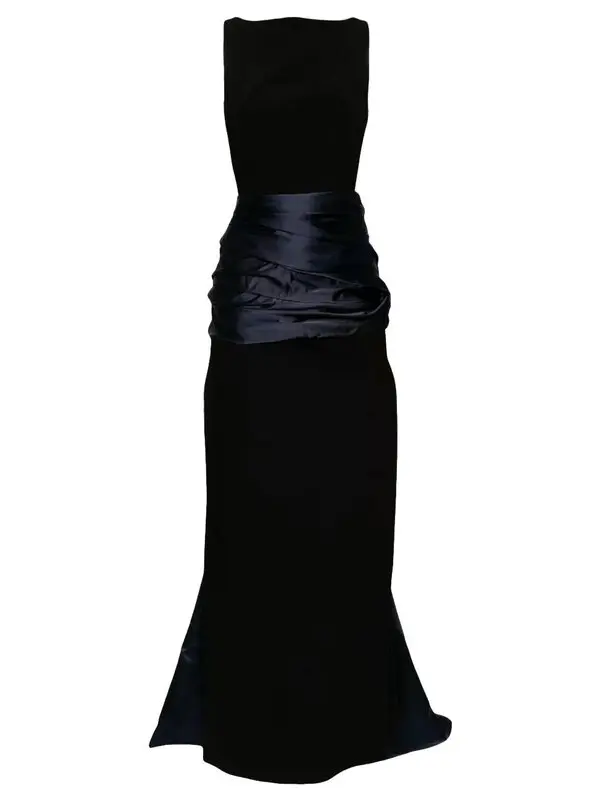 ISABEL SANCHIS Boatneck Gown - Blue