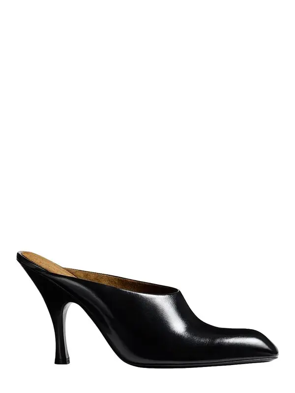 Khaite Calfskin Stiletto Mules - Black