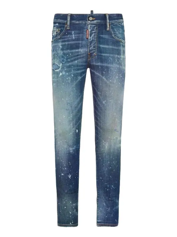Dsquared2 Distressed Slim-fit Jeans - Blue