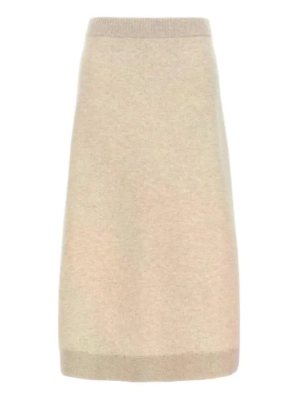 Brunello Cucinelli Cashmere-blend Skirt - Beige
