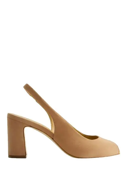 Bernardo Adell Peep Toe Slingback - Dune