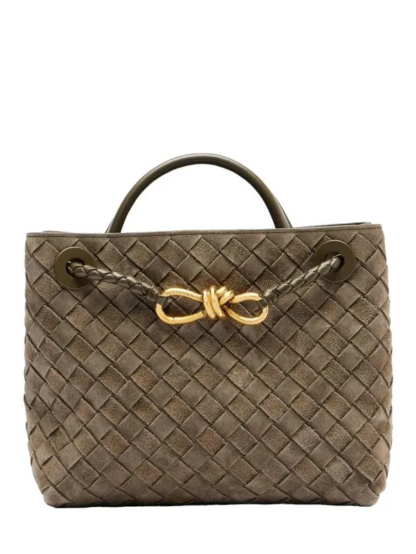 Bottega Veneta Andiamo Intrecciato Small Tote Bag - Green