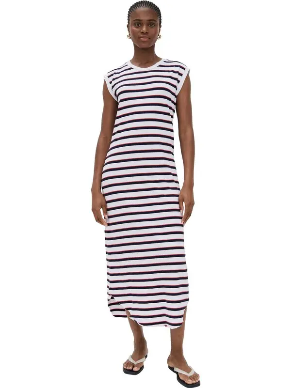 Frank & Eileen Cory Vintage Muscle Tee Dress - Red Navy & White