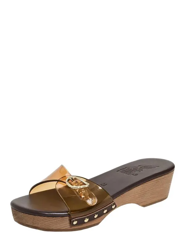 ANCIENT GREEK SANDALS Omonia Jelly Clogs - Caramel