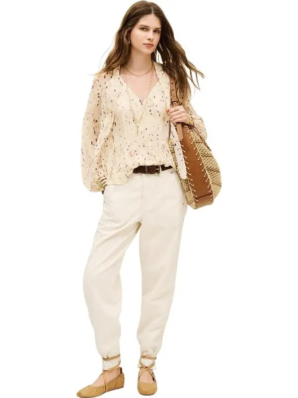 Ba&sh Kamala Long-sleeve Blouse - Brown / Neutral