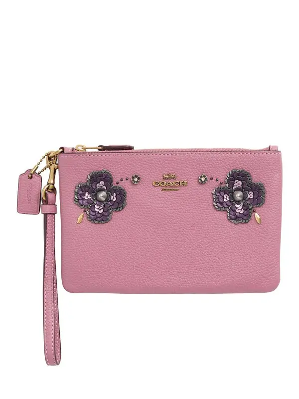 Coach Restored Wristlet - Brass/rose