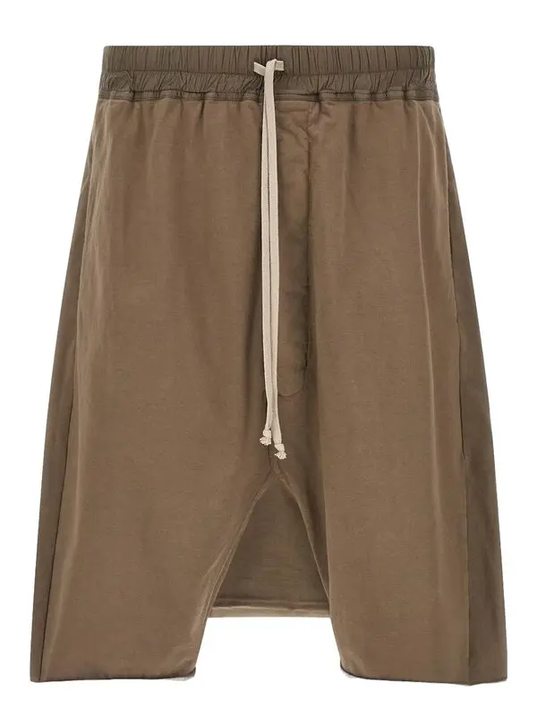 Rick Owens Drawstring Pods Bermuda Shorts - Brown