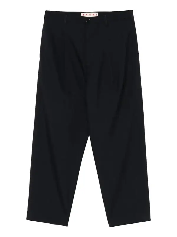 Marni Virgin-wool Trousers - 00b99 Blublack