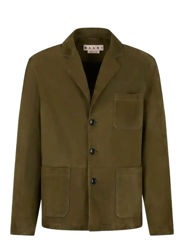 Marni Suede Jacket - 00v58 Deep Sage