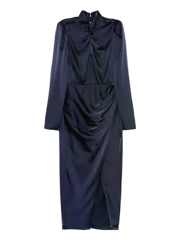 SELF-PORTRAIT Gathered Dress - Blue